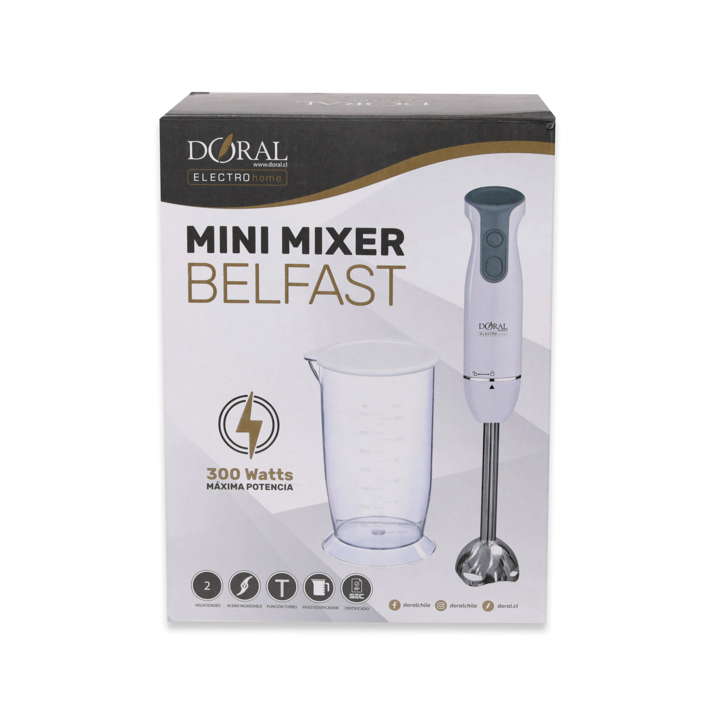 Mini Mixer Eléctrica Belfast - 300 W - COMPRA MÍNIMA 8 UNIDADES — Doral Mayorista
